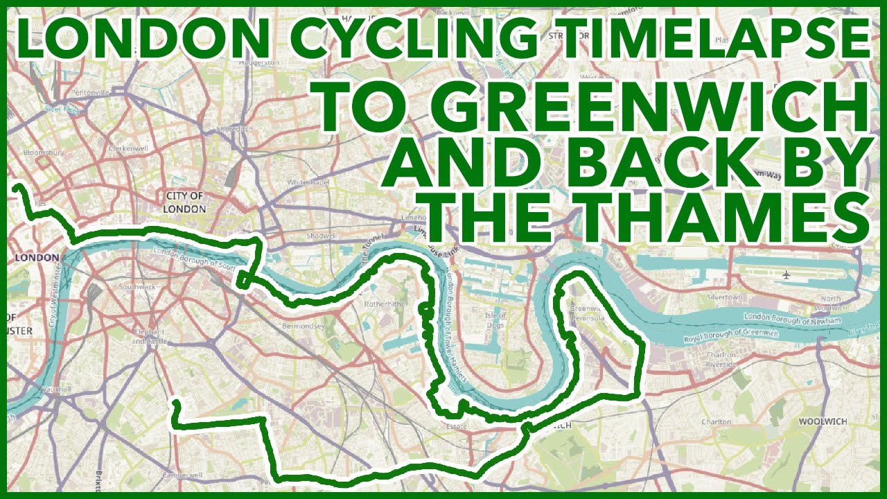 To Greenwich and Back by The Thames - London Cycling Timelapse - YouTube