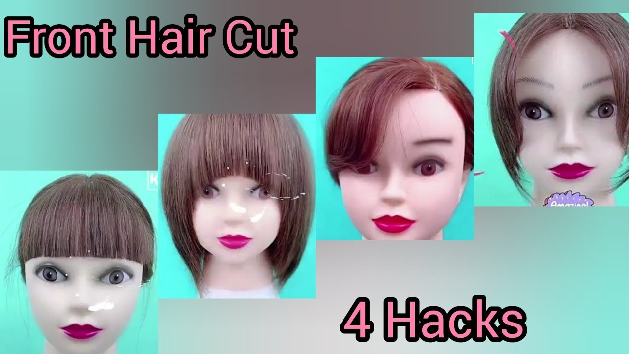 Hair Cutting 4 Hacks#Front Hair cut for Girls #abrish #AAA - YouTube