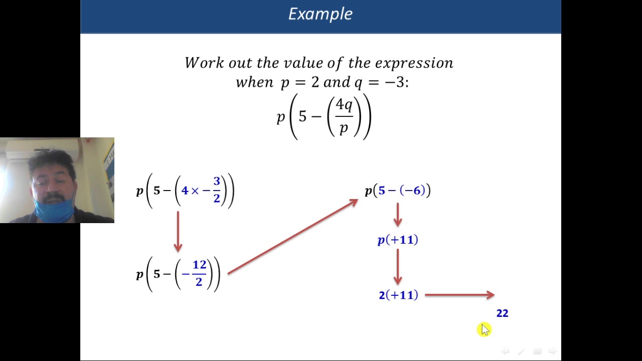 book9 unit 9.3 Substituting into an expression - YouTube