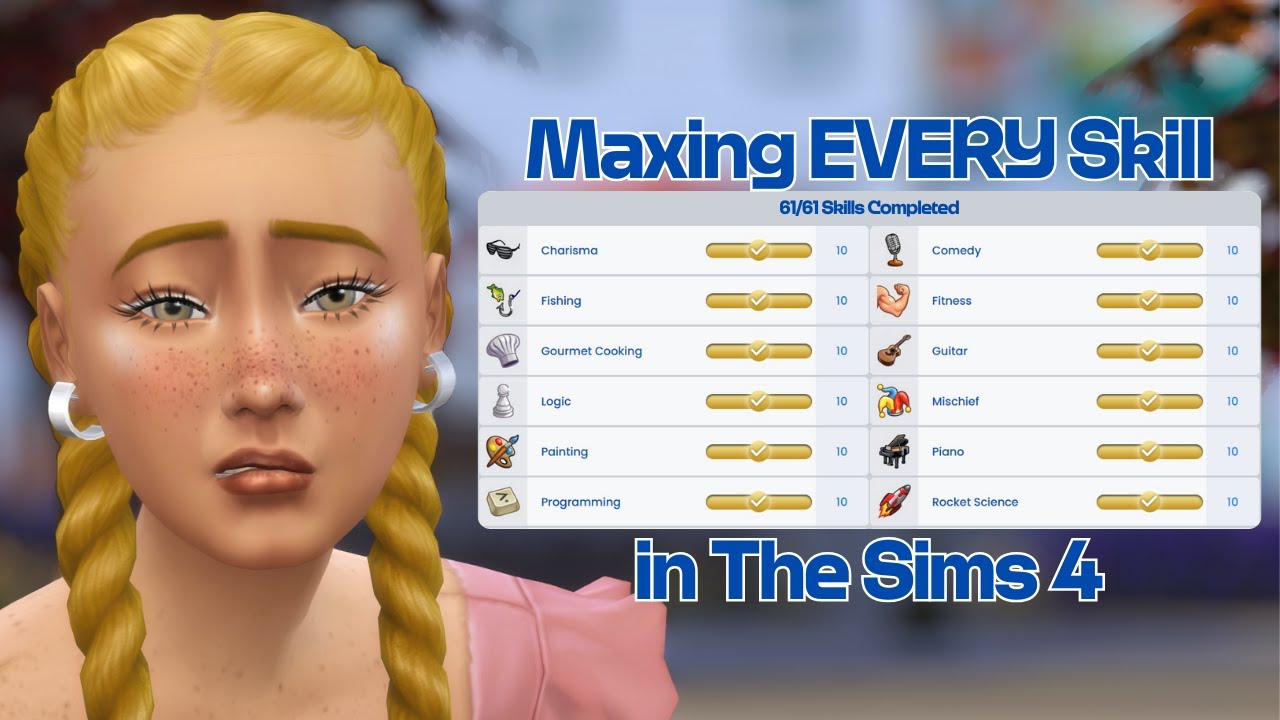 I maxed out EVERY adult skill in The Sims 4 - YouTube