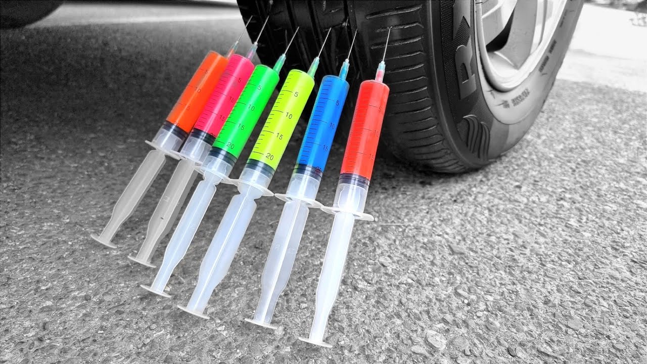 Running Over Stuff With Car | Car vs Slime, Jelly & Toys - Crushing ...