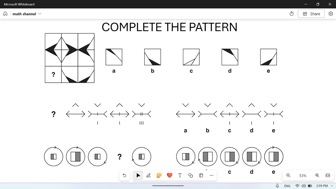 Non Verbal Reasoning// Completing Pattern:05 - YouTube