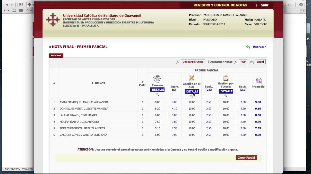Ingreso de Notas UCSG Servicios en Línea por Yamil Lambert - FAH - YouTube