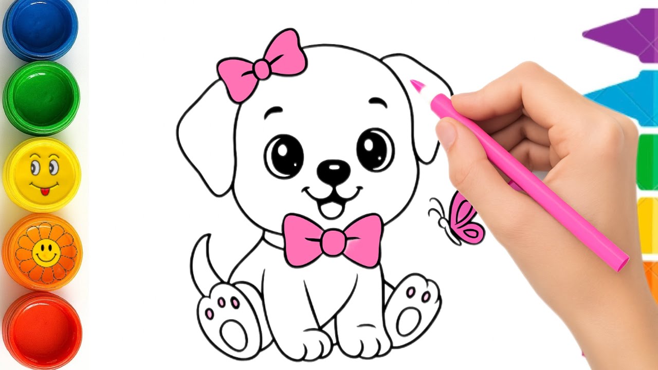 How to draw a puppy | step by step - YouTube