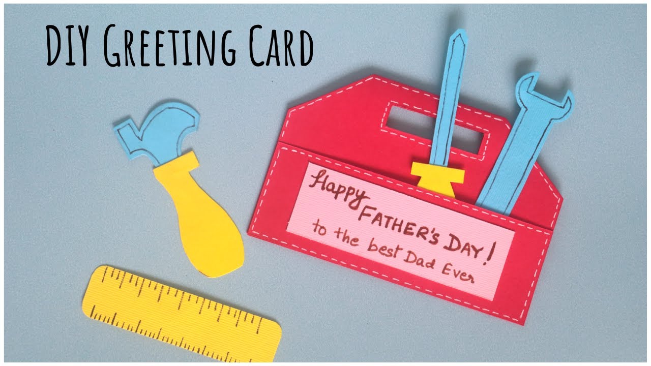 Father's Day Toolkit Card | DIY Greeting Card - YouTube