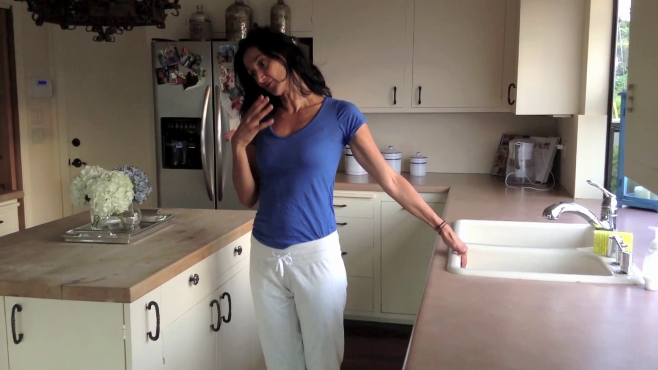 kitchen yoga for the neck - YouTube