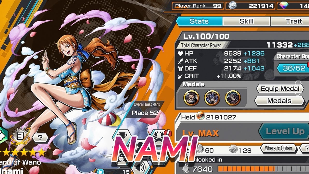 NAMI🎮 GAMEPLAY ONE PIECE BOUNTY RUSH (OPBR) (バウンティラッシュ) - YouTube