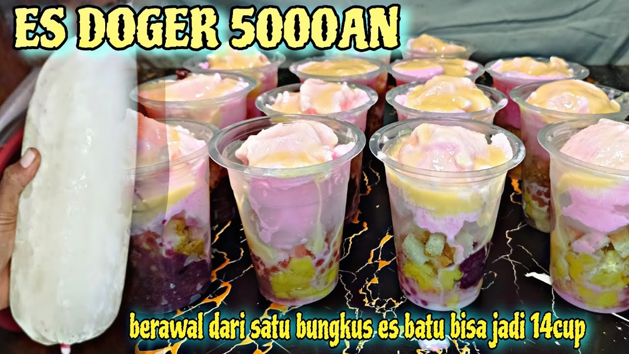 ES DOGER 5000AN PER/CUP || begini cara atur toping supaya untung banyak ...