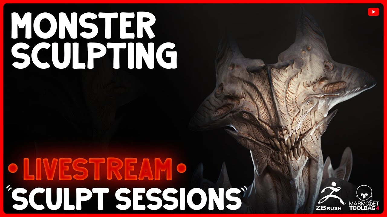 MONSTER SCULPTING in ZBRUSH | Live sketching session - YouTube