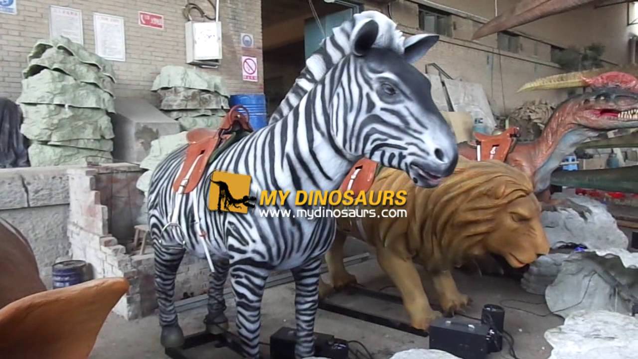 Animatronic Happy rides on animal for kids - YouTube