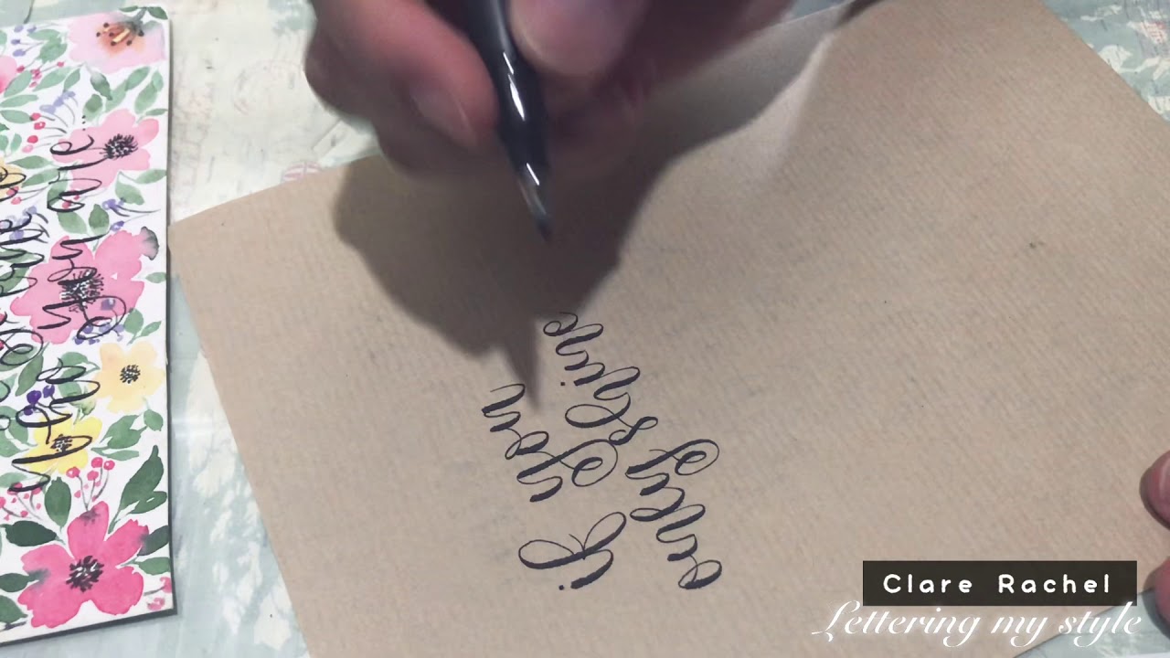 Lettering my style : a quote from a book - YouTube
