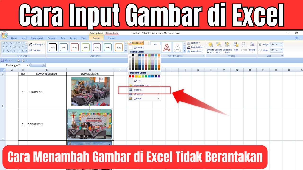 Cara Mudah Insert atau Memasukkan Gambar di Excel agar Hasil Rapi - YouTube