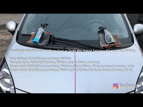 AutoGraph Sapphire Ceramic Spray Coat vs Turtle Wax Ceramic Wax Coating ...