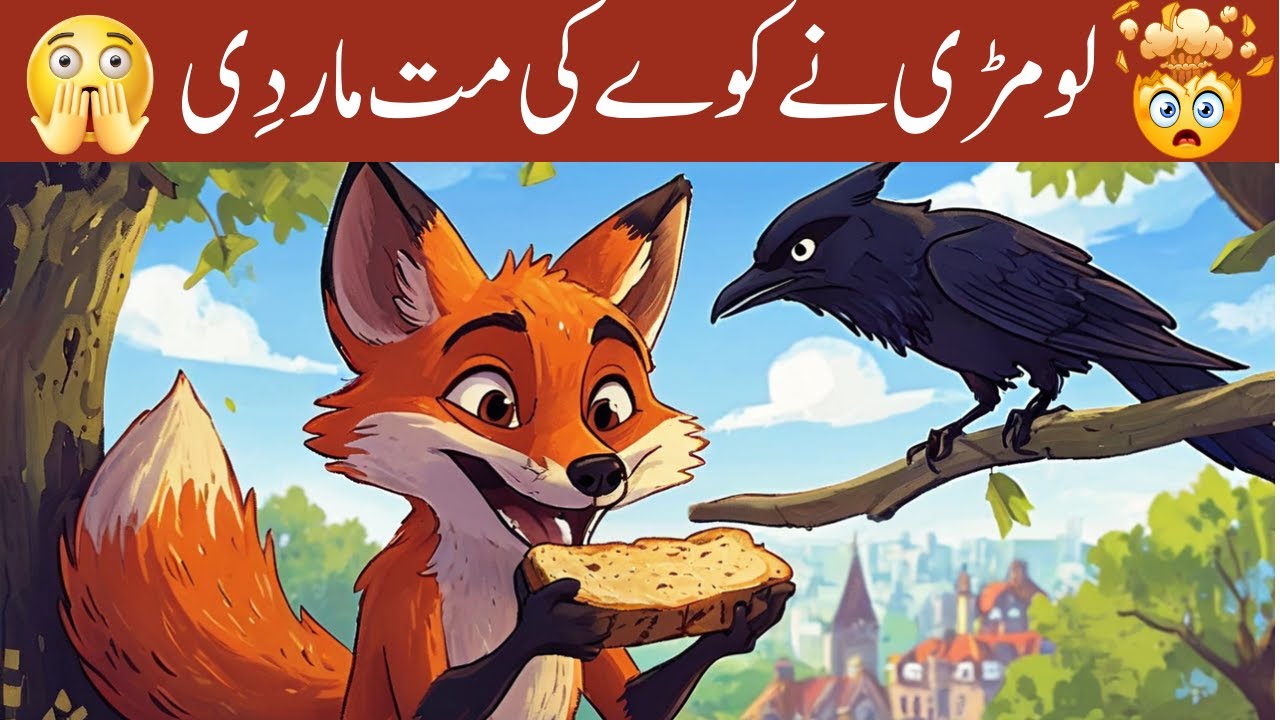 stories for kids in urdu the Fox and the Crow children stories in urdu ...