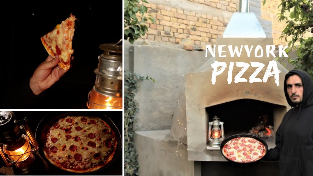 Easy New York Style Pizza Recipe, Eating The Most Delicious Pizza - YouTube