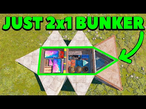 RUST - SIMPLE 2x1 SOLO BUNKER BASE DESIGN / RUST BASE DESIGN / RUST ...