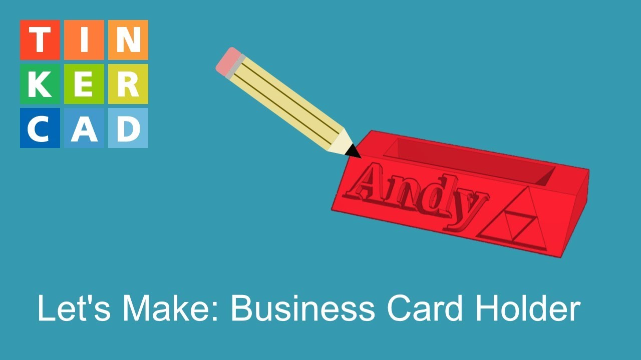 Making a Custom Business Card Holder in Tinkercad - YouTube