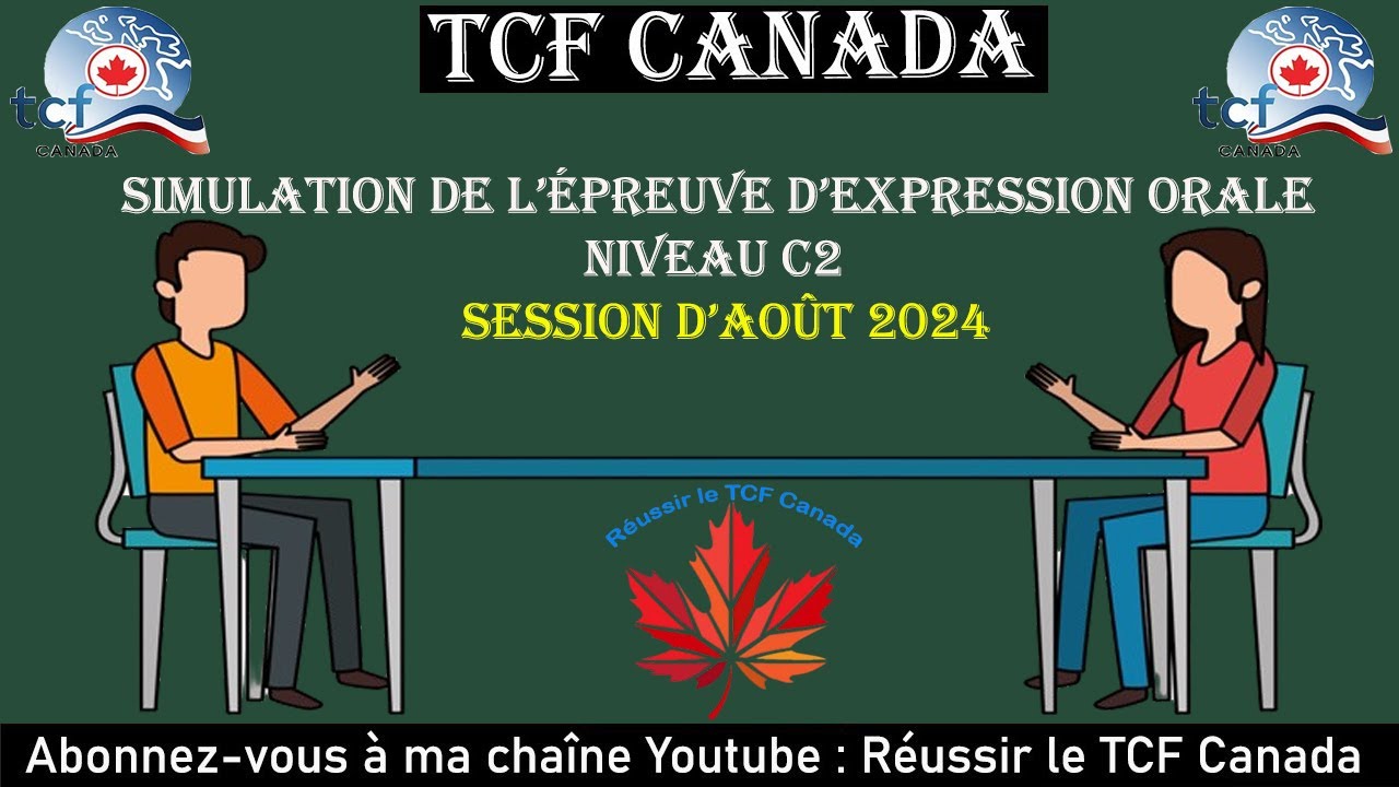 TCF CANADA🇨🇦/ Simulation expression Orale/examen complet - YouTube
