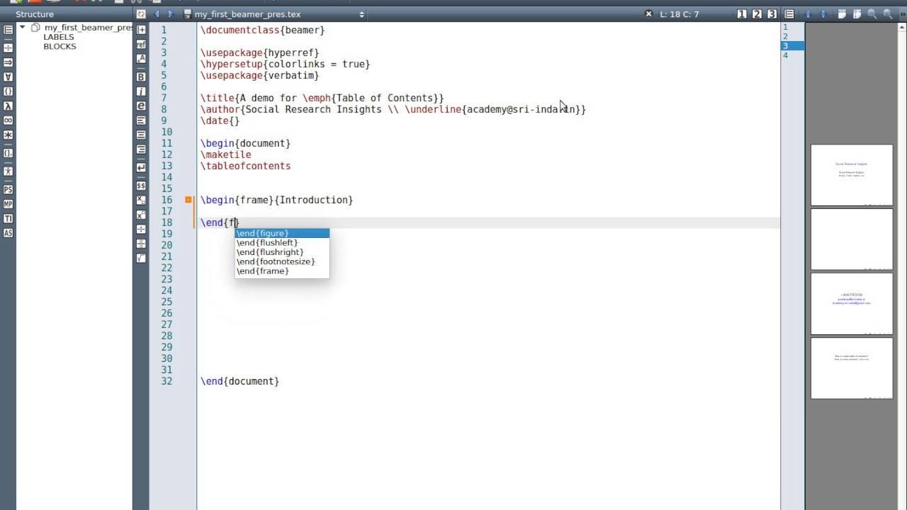 LaTex: Making Table of Contents - 2 - YouTube