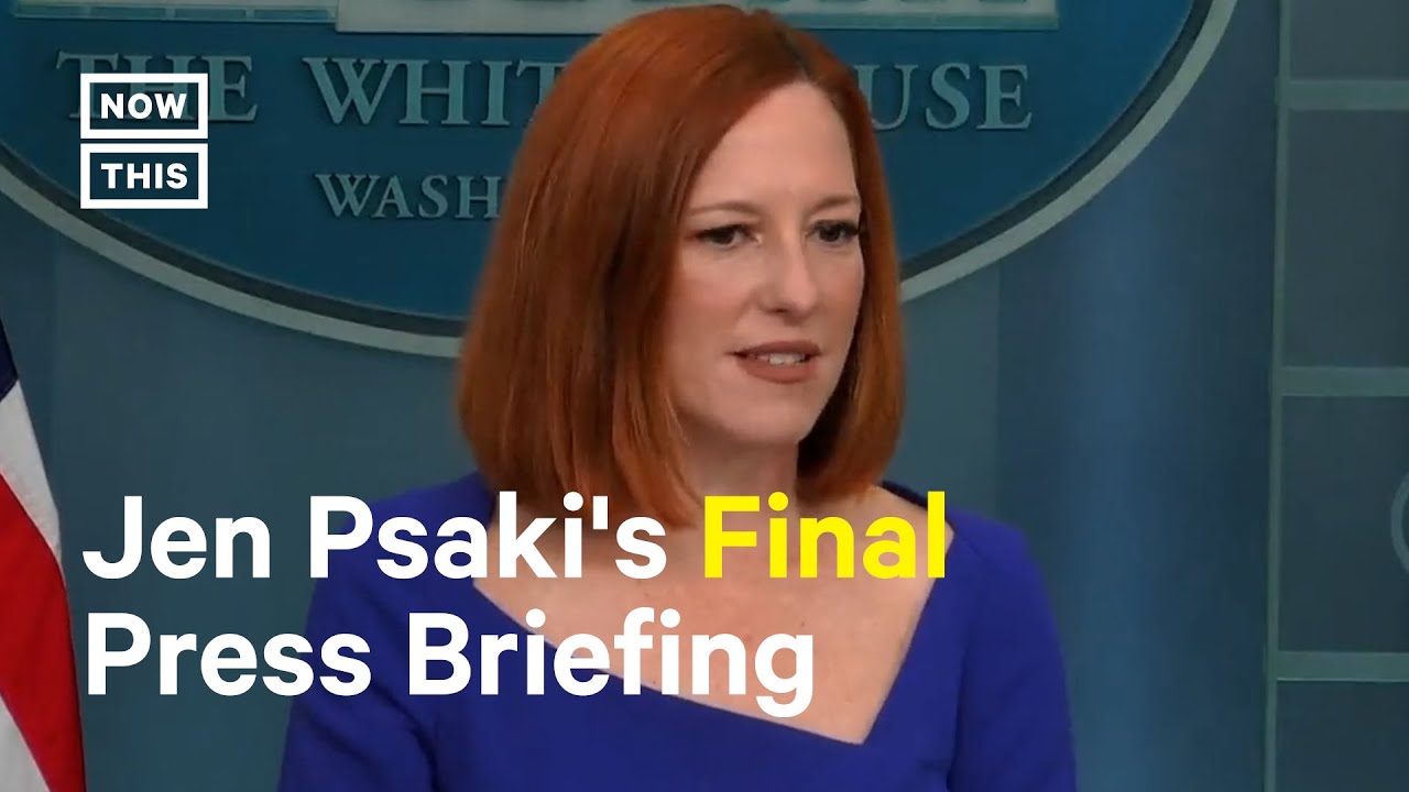 Jen Psaki's Tearful Goodbye to WH Press Sec Role - YouTube