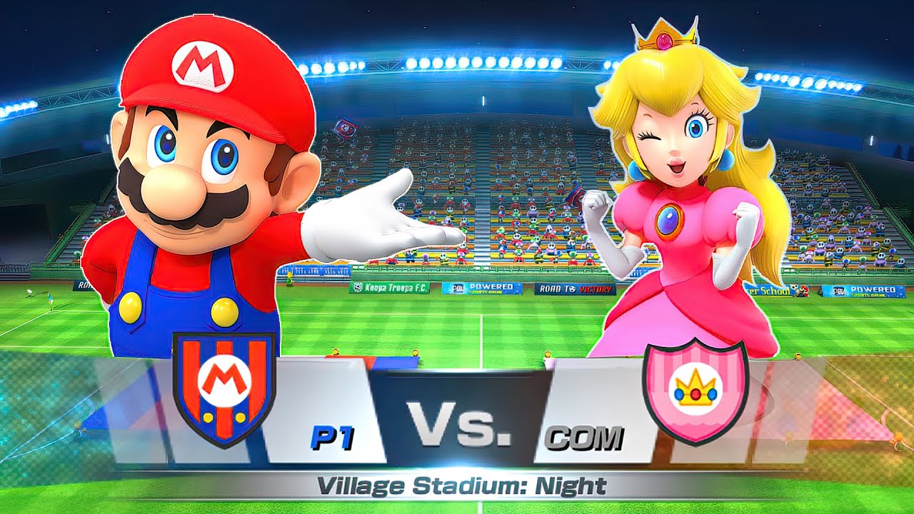 Mario Sports Superstars Football - Team Mario, Luigi Vs Team Peach ...
