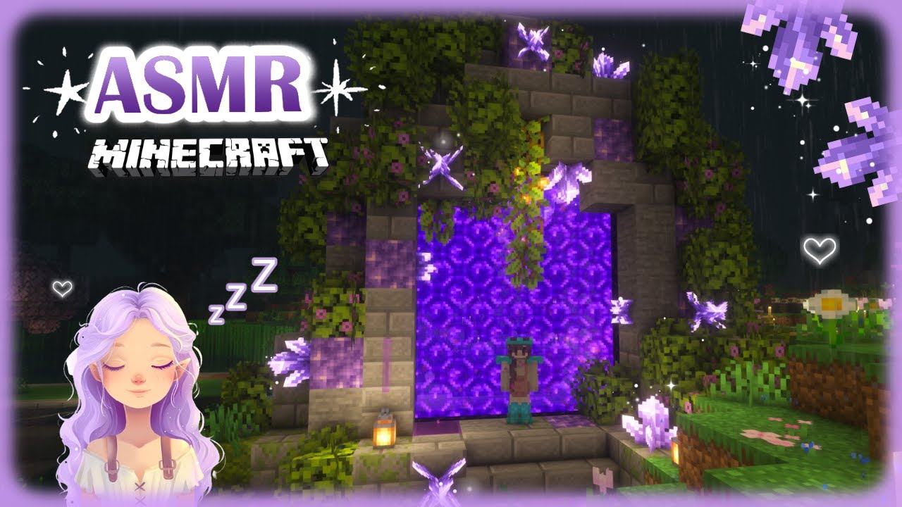 Minecraft ASMR ♡ – Building a Magical Nether Portal 💜 Whispered Rambles ...