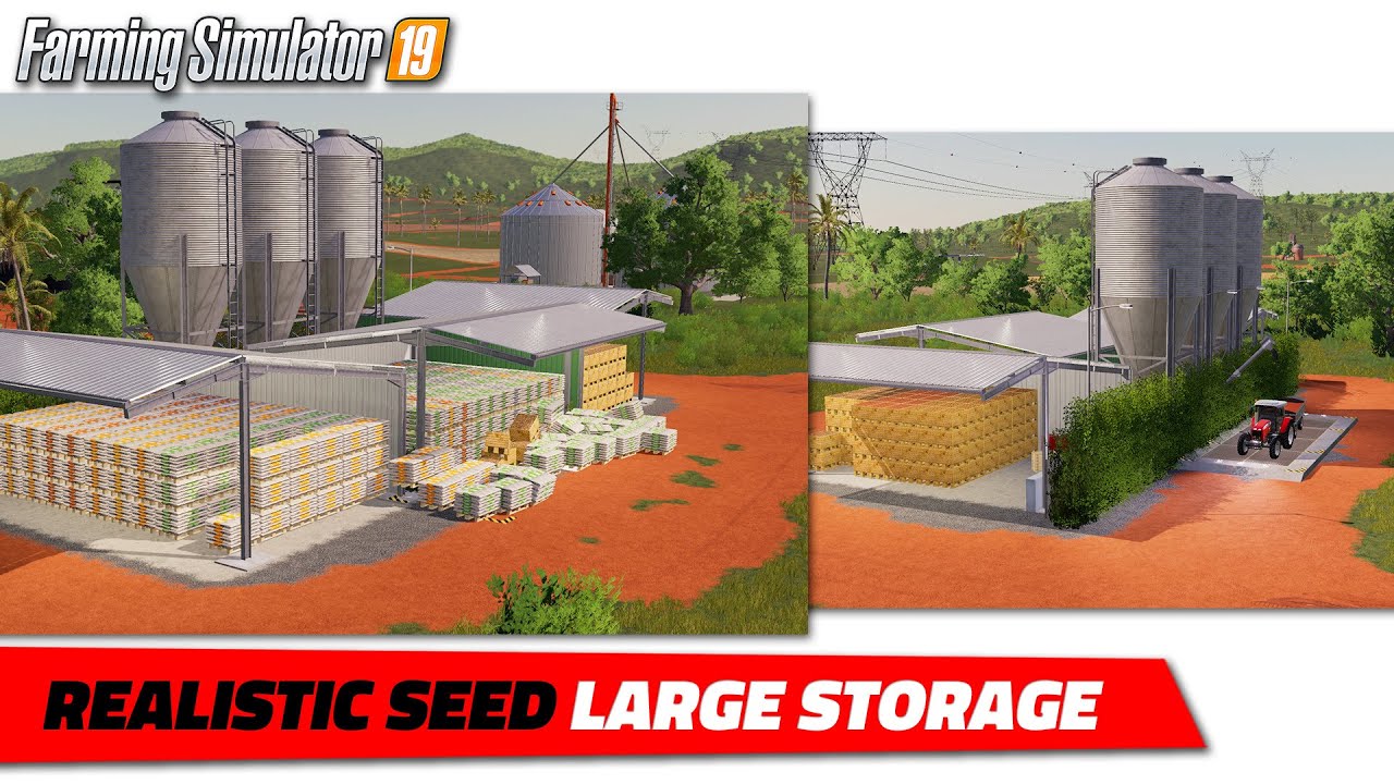 FS19 | Realistic Seed Large Storage - review - YouTube