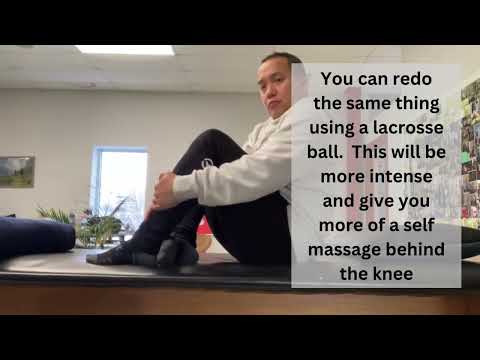 Knee Self Mobilization with Towel & ball - YouTube