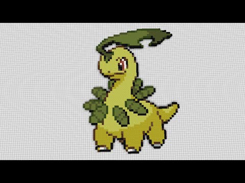 [50] Minecraft Pixel art Pokémon "Bayleef" - YouTube