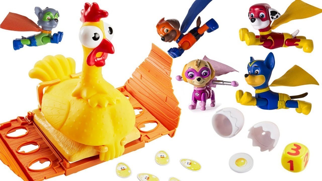 Paw Patrol Play Squawk Chicken Egg Game Learn Counting and Colors ...