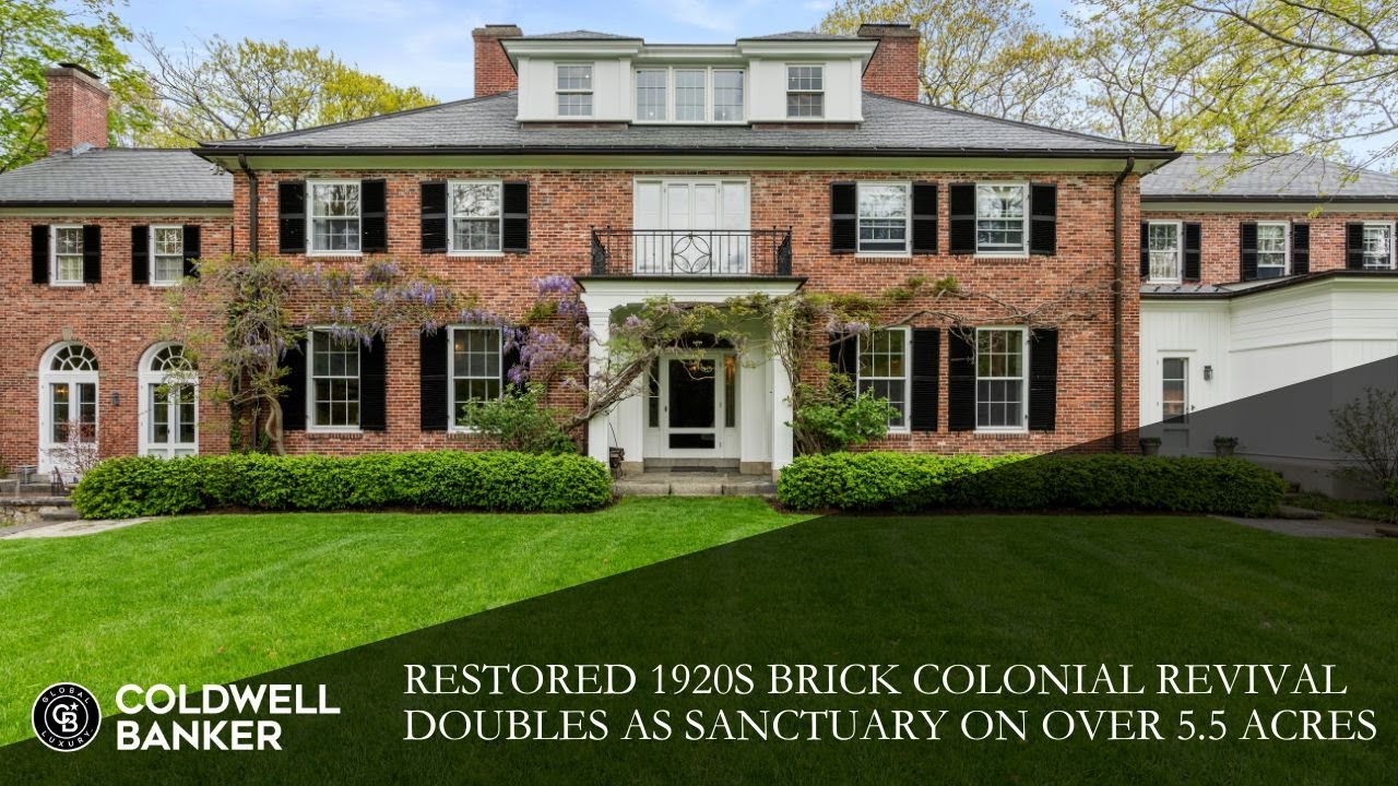 Restored 1920s Brick Colonial Revival Doubles as Sanctuary on Over 5.5 ...