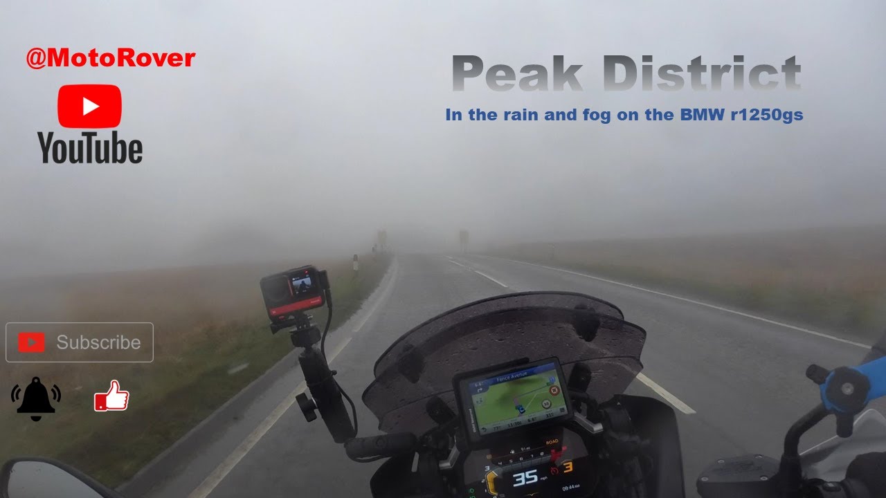 Peak District in the Rain and Fog on the BMW r1250gs - YouTube