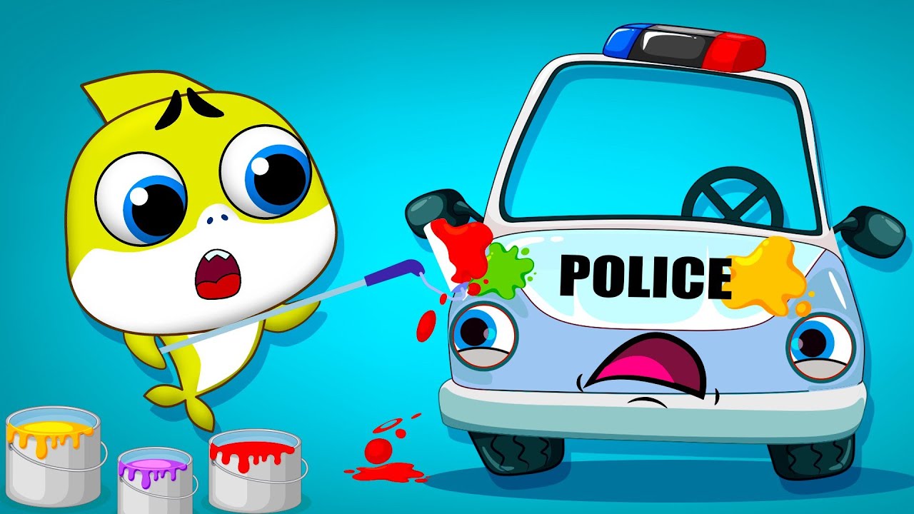 Police Car Lost The Color Song | Baby Shark Kids Songs & Nursery Rhymes ...