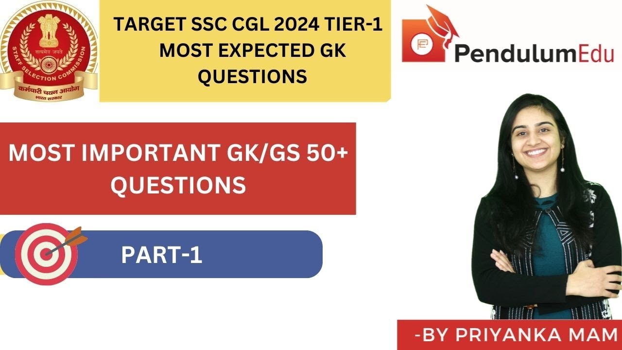 SSC CGL Tier 1 Expected GK Questions Part 1 | SSC CGL 2024 Tier 1 ...