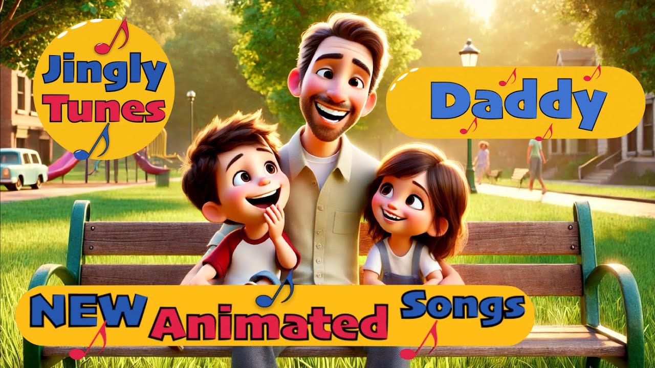 4 Fun songs about Daddy 🎵 New Animated Version for Kids | JinglyTunes ...