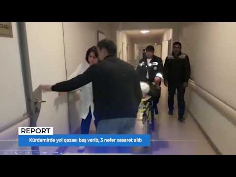 Kürdəmirdə yol qəzası baş verib, 3 nəfər xəsarət alıb