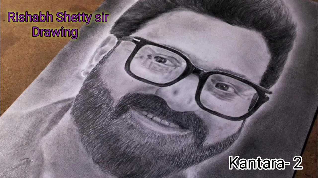 Rishab Shetty sir drawing || kantara Movie || #youtube @pvg_drawing ...