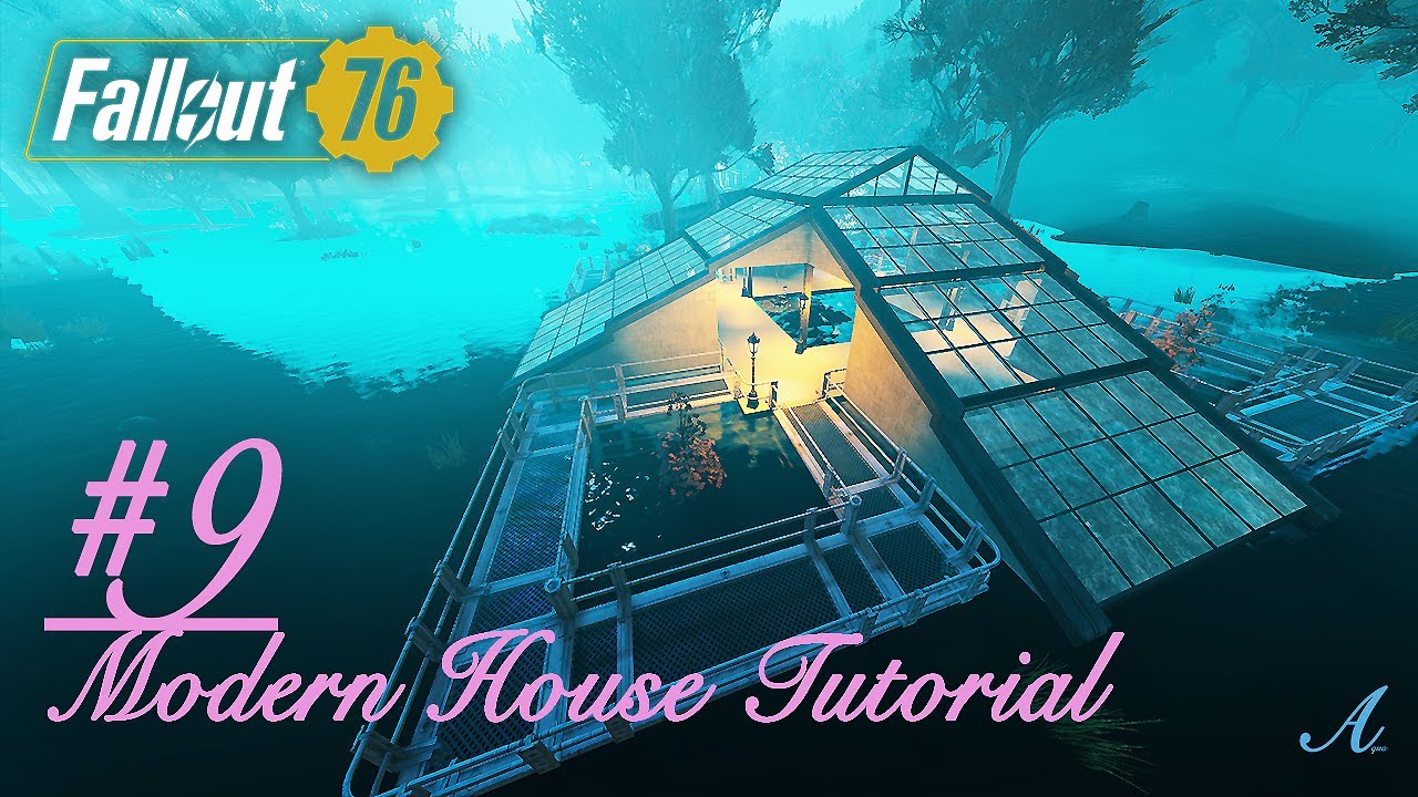 Fallout 76 camp tutorial - Modern pyramid house with catwalk bridge ...