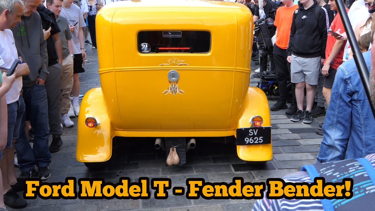 Gumball 3000 Edinburgh Arrivals - Ford Model A crash! - YouTube