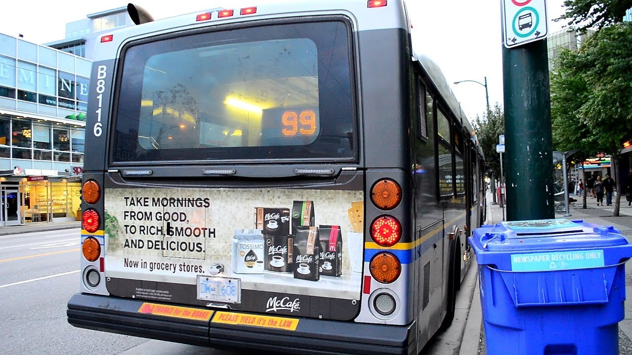 Vancouver Translink CMBC 2007 New Flyer D60LFR 8116 On The 99 B-Line ...