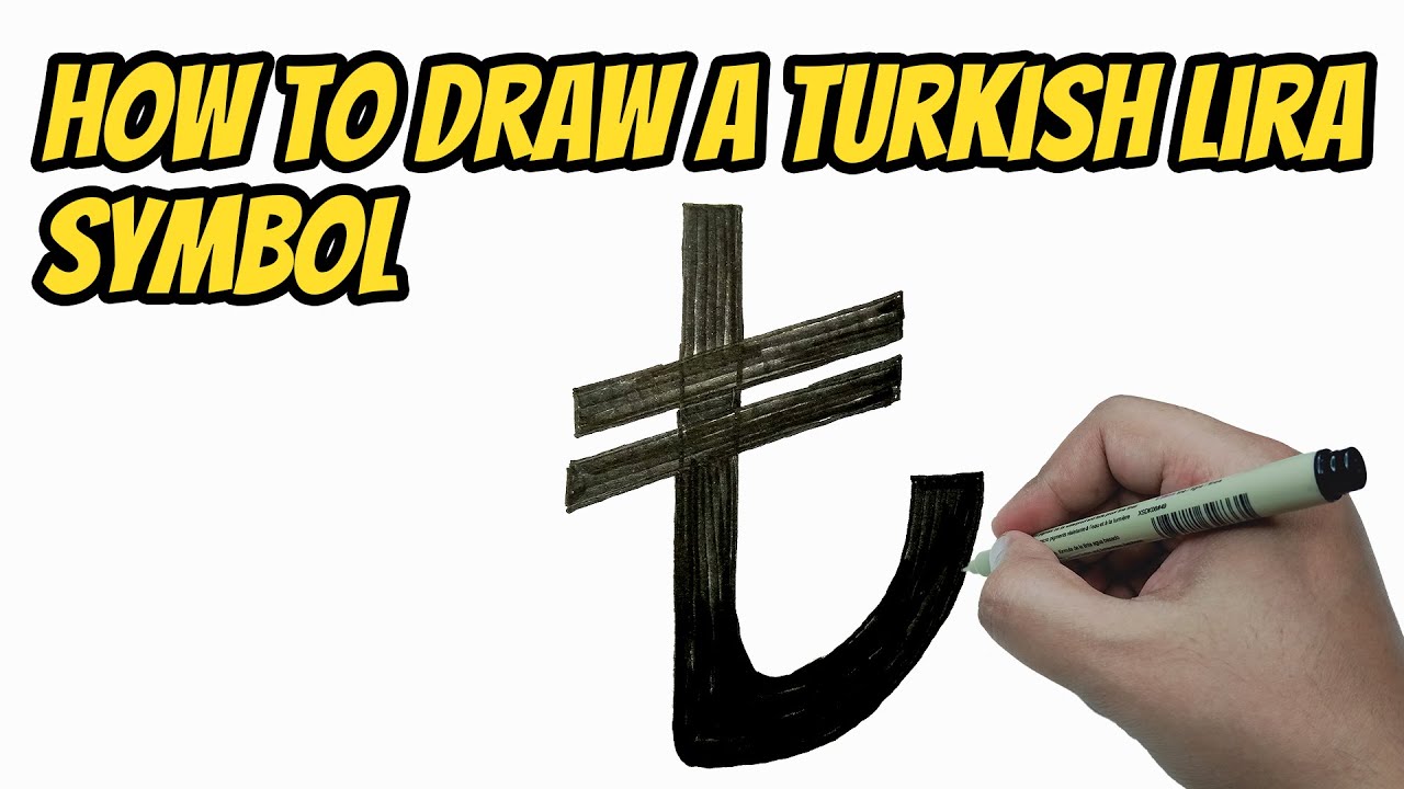 How to Draw a Turkish Lira Symbol | Currency Symbol Drawings | Step by ...