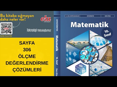 10. Sınıf MEB Matematik kitabı Sayfa 306 ÖLÇME DEĞERLENDİRME Çözümleri