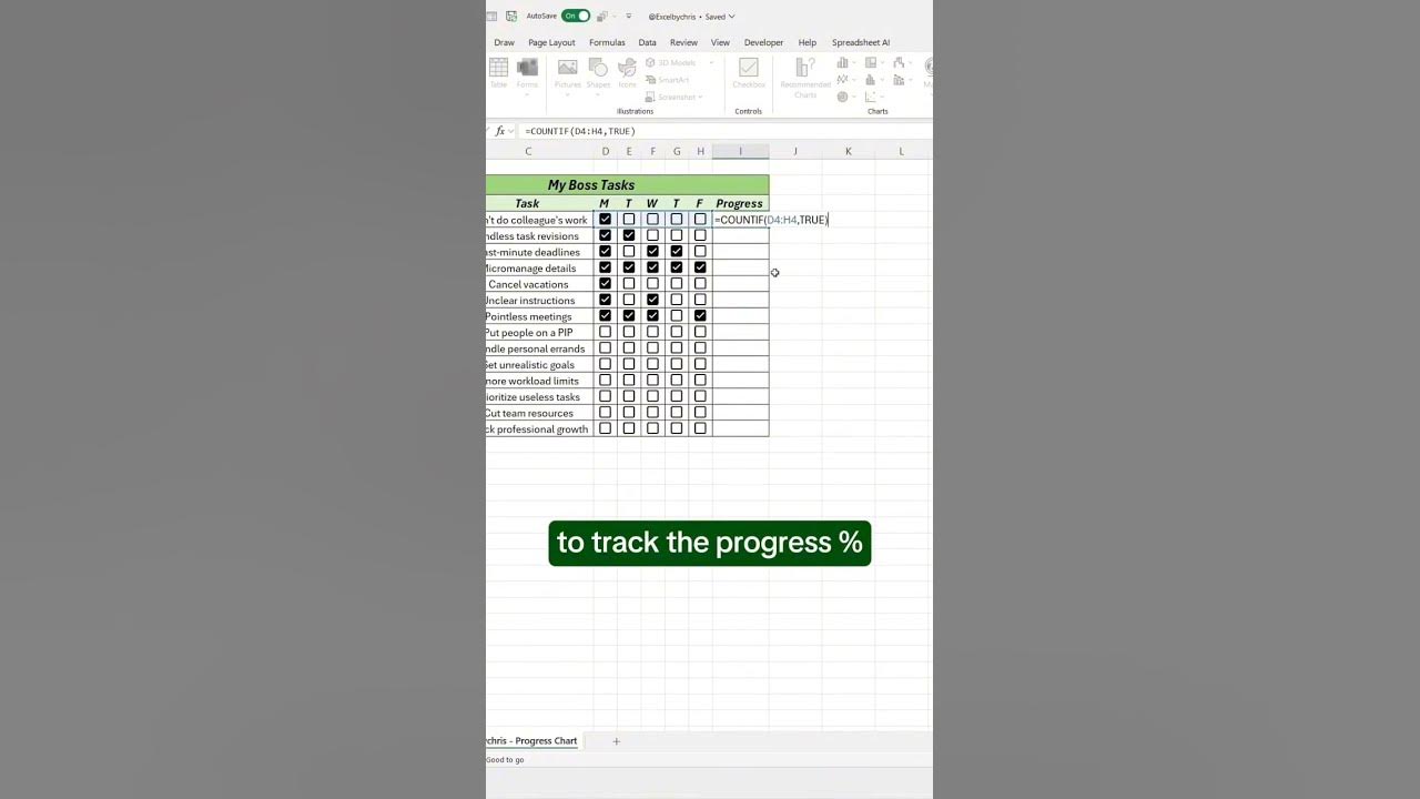 Progress Record Excel Excelshortcuts Smartexcel Exceltips Exceltricks Viralvideo Youtube