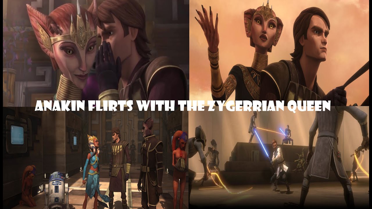 ANAKIN FLIRTS WITH THE ZYGERRIAN QUEEN - Star Wars: The Clone Wars ...