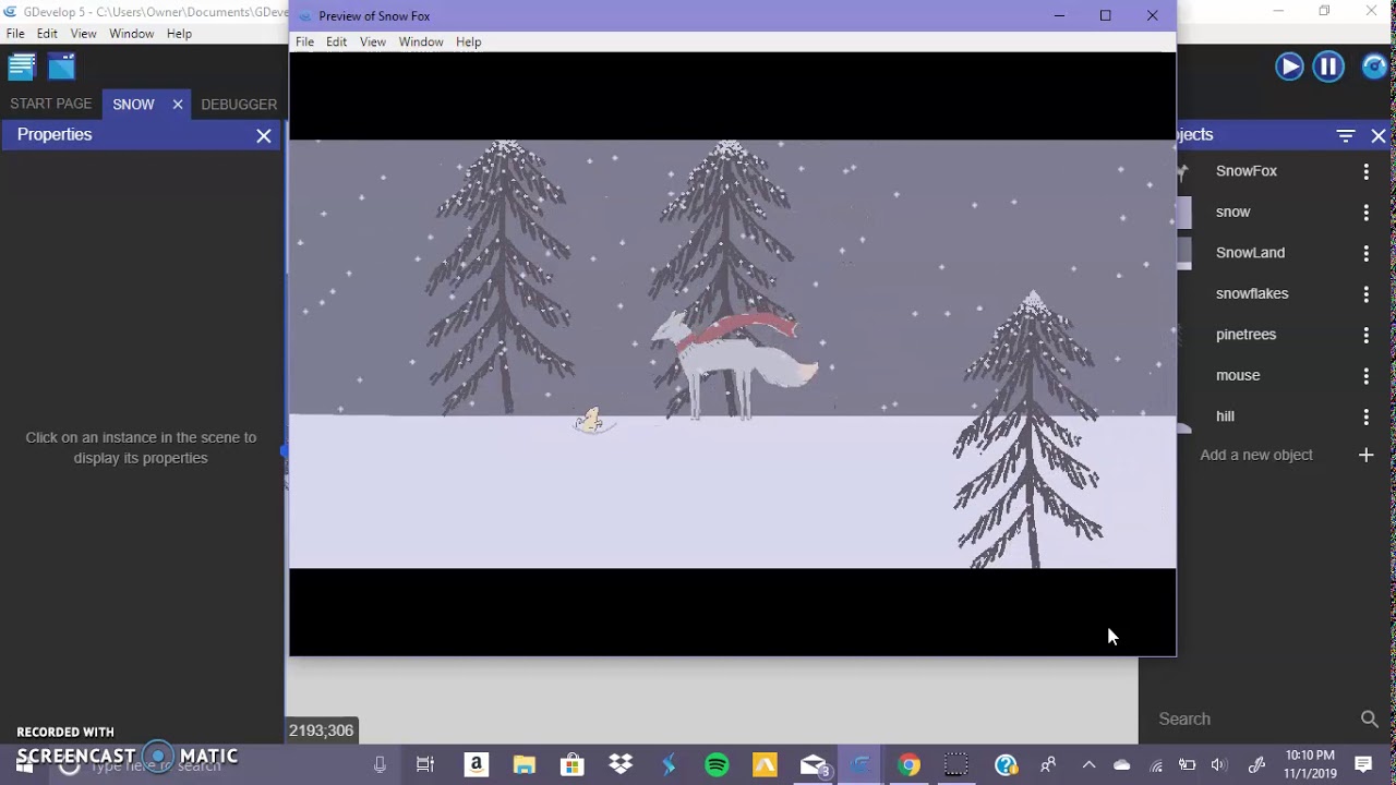 Gdevelop simple side scroller (in development) - YouTube