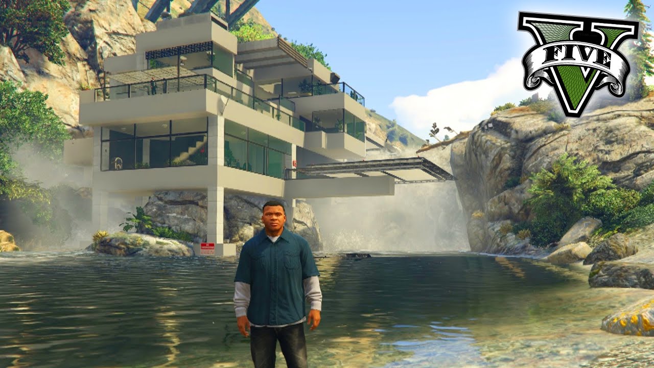 INCREIBLE! MANSIÓN EN LA CASCADA!! - GTA V Mods Editor - YouTube