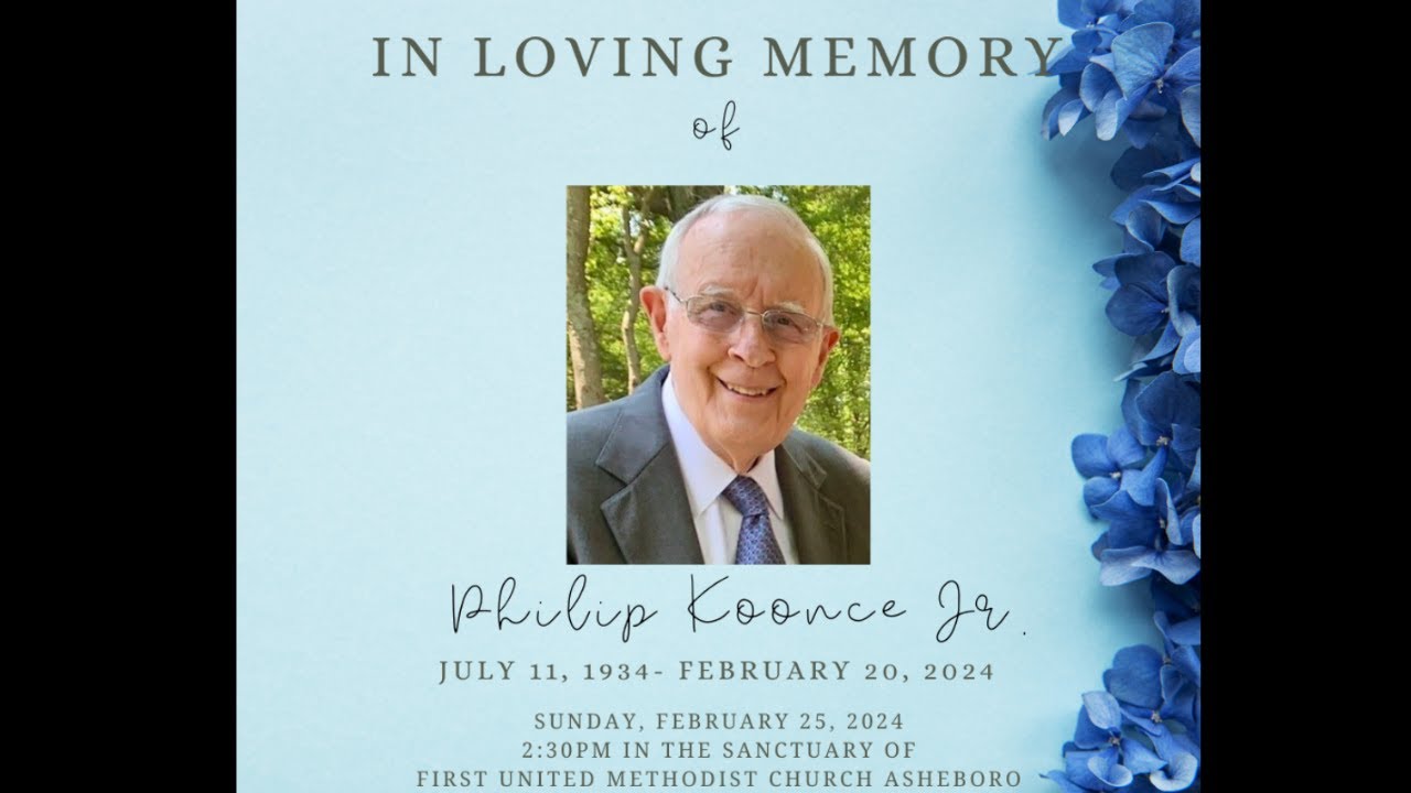 Service in Remembrance of Phil Koonce - YouTube