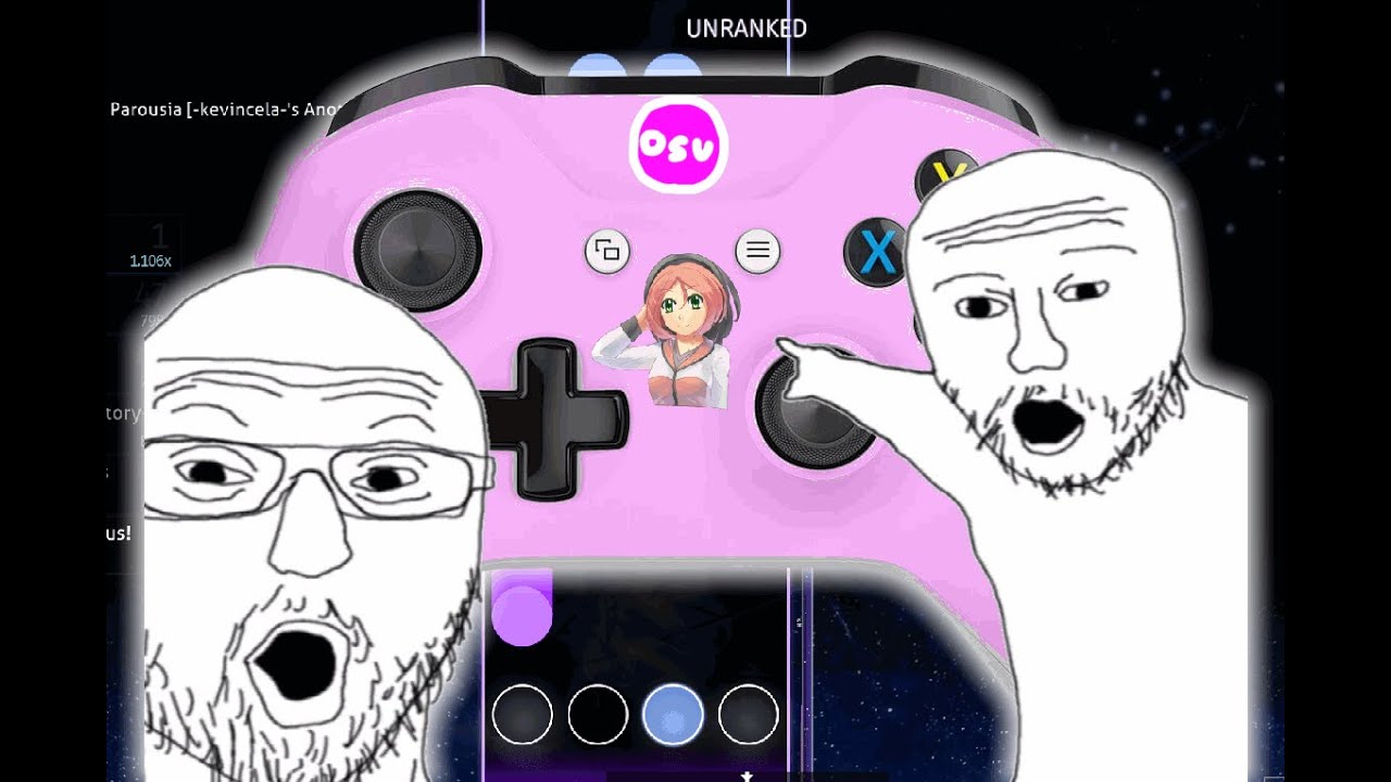 Playing Osu!mania but with an Controller instead of keyboard - YouTube