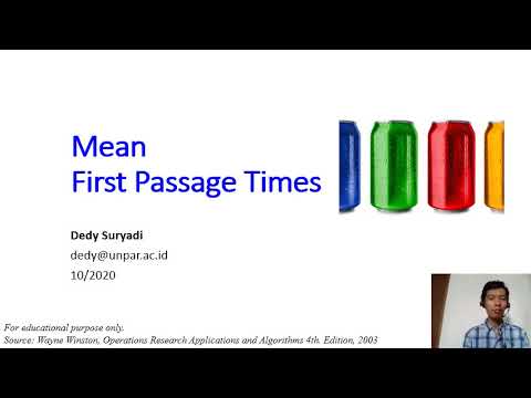OR3 Week6.3 Mean First Passage Times (Markov Chain) - YouTube