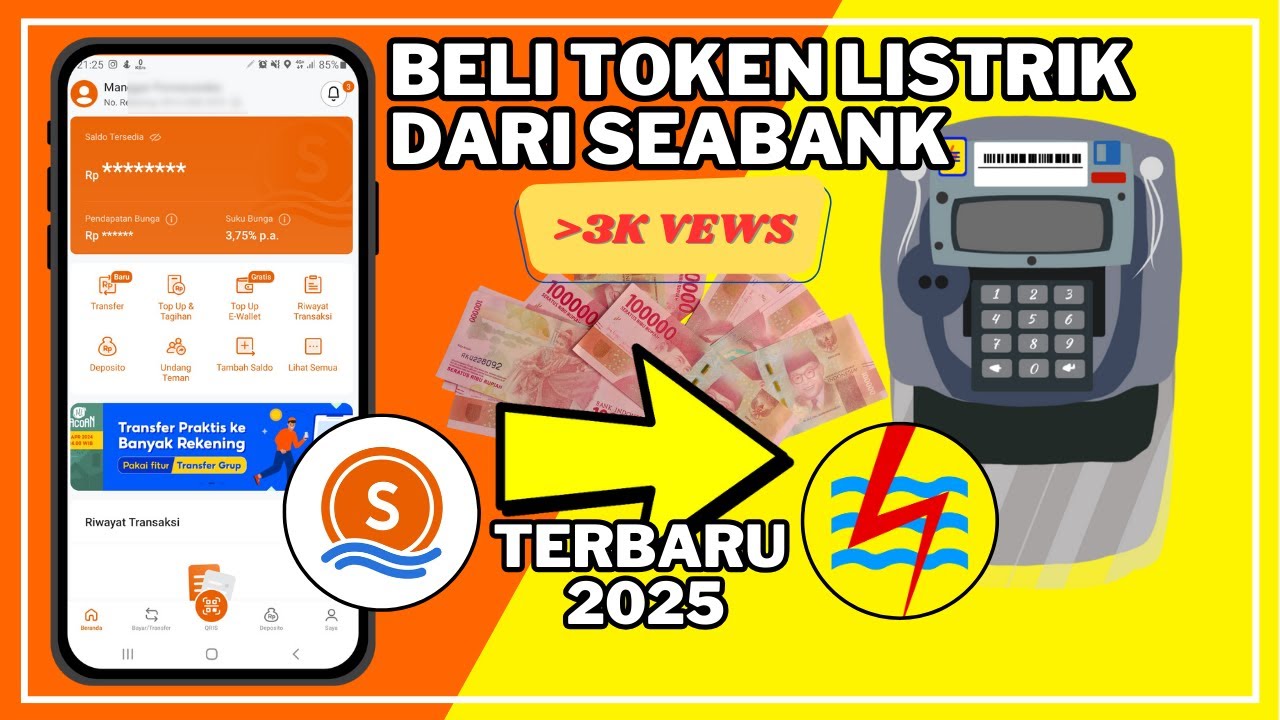 Diskon 50% | Cara Beli Token Listrik PLN lewat Seabank - 2x Lipat - YouTube